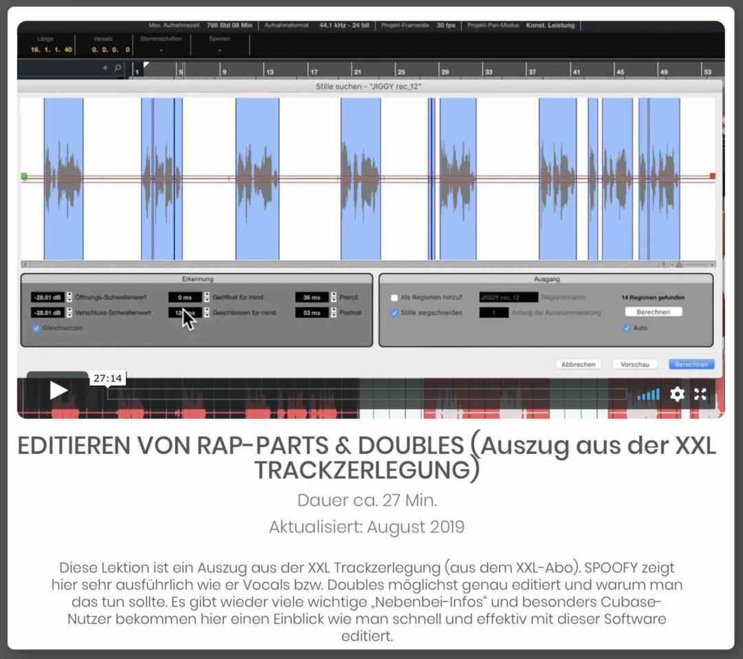 Editieren Rap in Cubase - RAP-TUTORIAL XXL - Rappen lernen (deutsch)